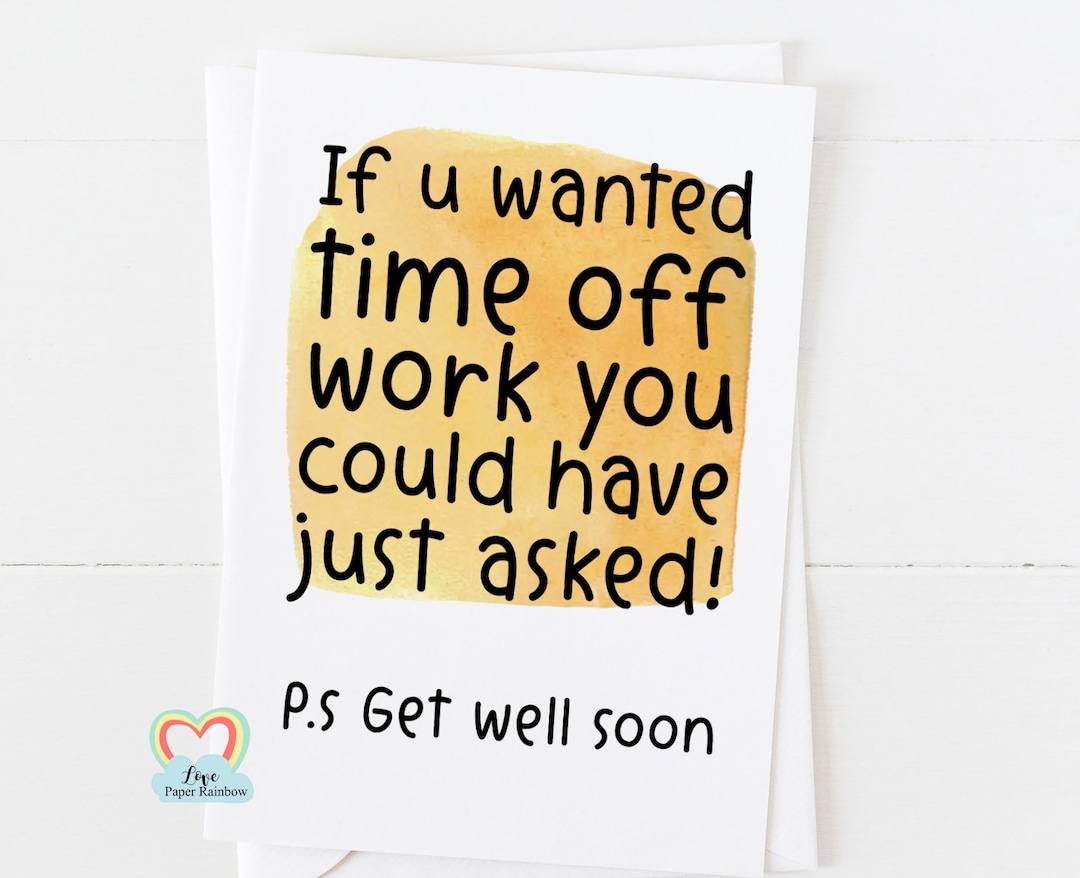 Coworker Get Well Card, Get Well Card for After Operation, If You ...