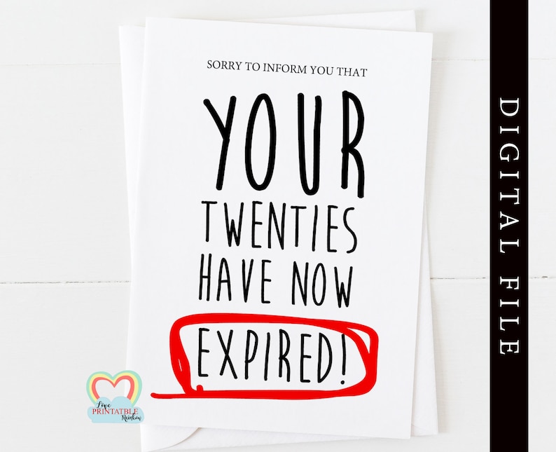 30th Birthday Card Printable Funny 30th Birthday Instant - Etsy