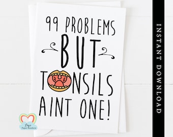 Funny Tonsils Card - Etsy