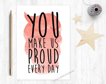 Proud of you card | Etsy