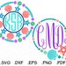 Sea Shell Circle Monogram SVG Frame Design Files Silhouette | Etsy