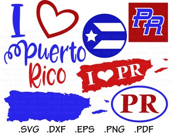 Puerto rico svg | Etsy