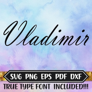Vladimir Script TTF Font Files, Silhouette Studio Designs or Cricut ...