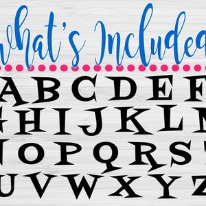 Atomic Age Font Letter Design Files, Silhouette Studio, Cricut Design ...
