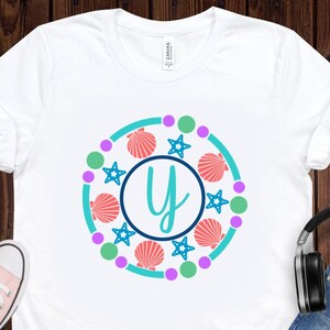 Sea Shell Circle Monogram SVG Frame Design Files, Silhouette Cameo ...