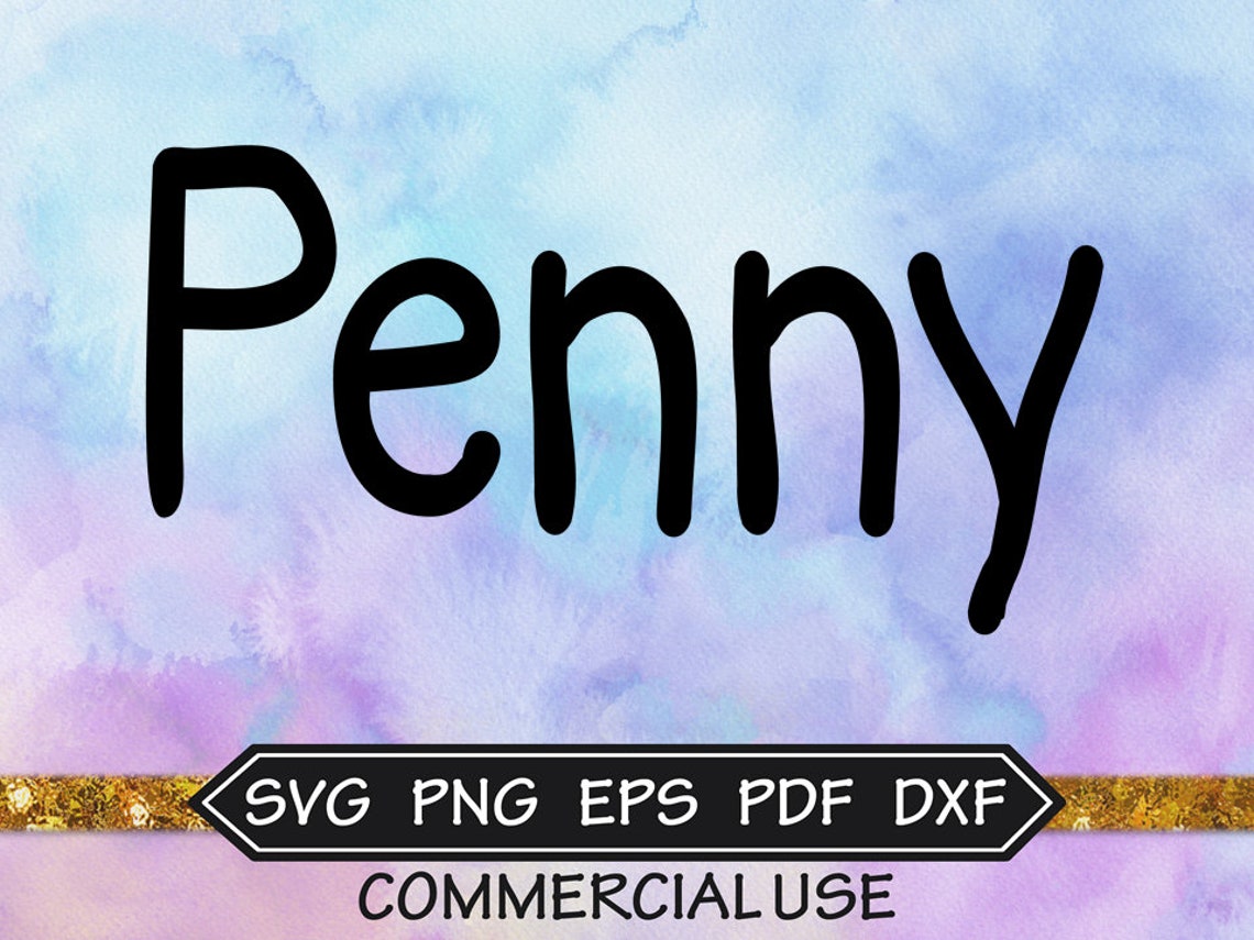 Penny Font Design Files For Use With Your Silhouette Studio | Etsy