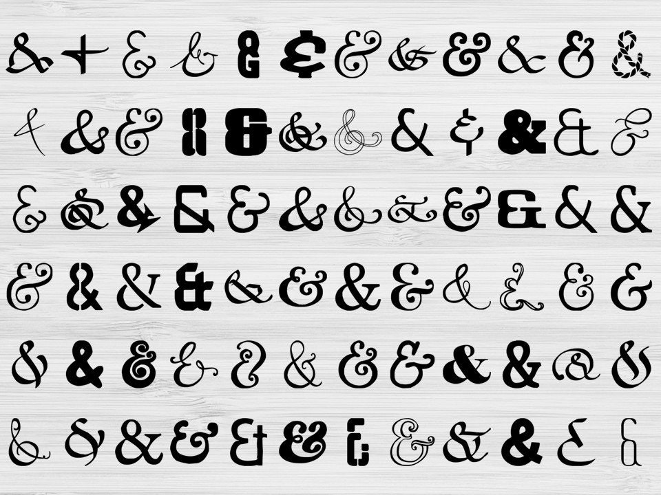 Ampersand SVG Modern Calligraphy SVG and Svg Handlettered - Etsy Australia