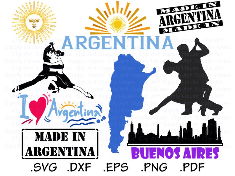 Argentina SVG Buenos Aires SVG Files Latin American Clipart - Etsy
