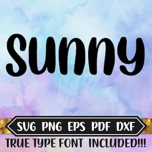 Sunny Font Design Files for Use With Your Silhouette Studio, Cricut ...
