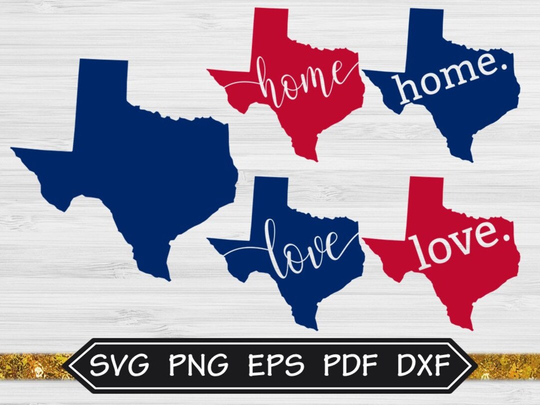 Texas Clipart State Outline Texas Home SVG Bundle Lone - Etsy