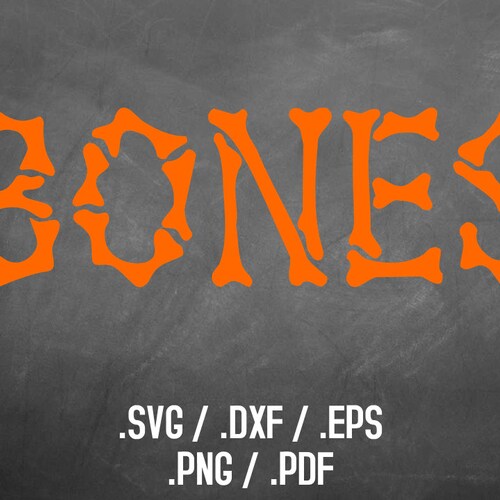 Halloween Bones Alphabet Handlettered SVG Cricut DXF EPS - Etsy