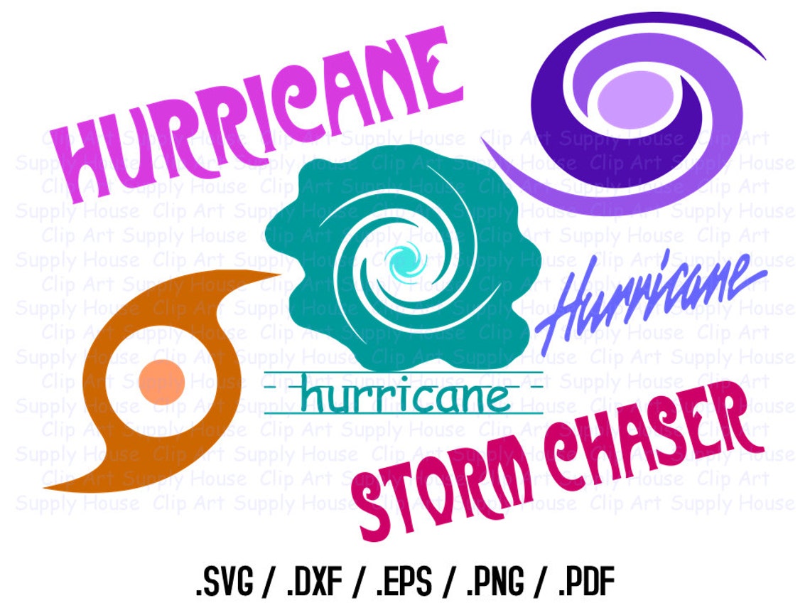 Hurricane Clipart Design Files Silhouette Cut File Cricut | Etsy