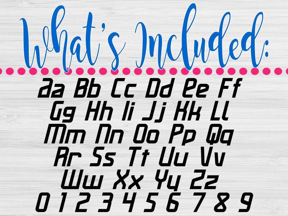 SVG Font Design File Silhouette Design Font File Svg | Etsy