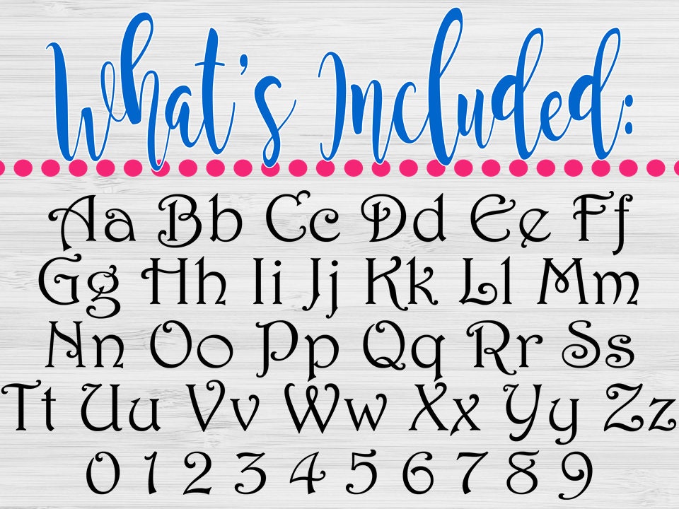 Harrington Font Design Files for Use With Your Silhouette Studio ...