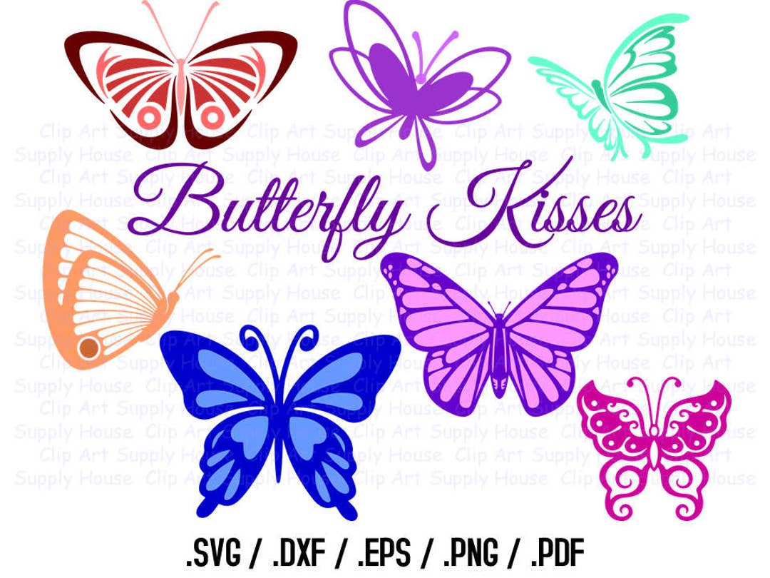 Butterfly SVG Clipart, Butterfly Silhouette Bundle, Butterfly Cut File ...