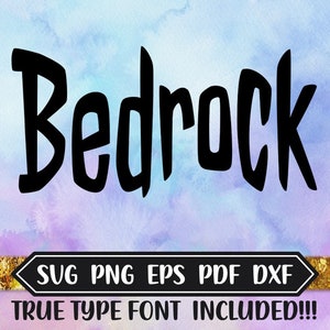 Bedrock SVG Font Design Cut Files - Font Design Download - Use With ...