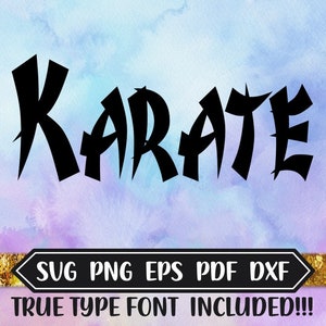 Karate SVG Font Design Files, True Type Font, Martial Arts SVG Download ...