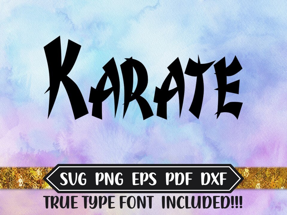 Karate SVG Font Design Files, True Type Font, Martial Arts SVG Download ...