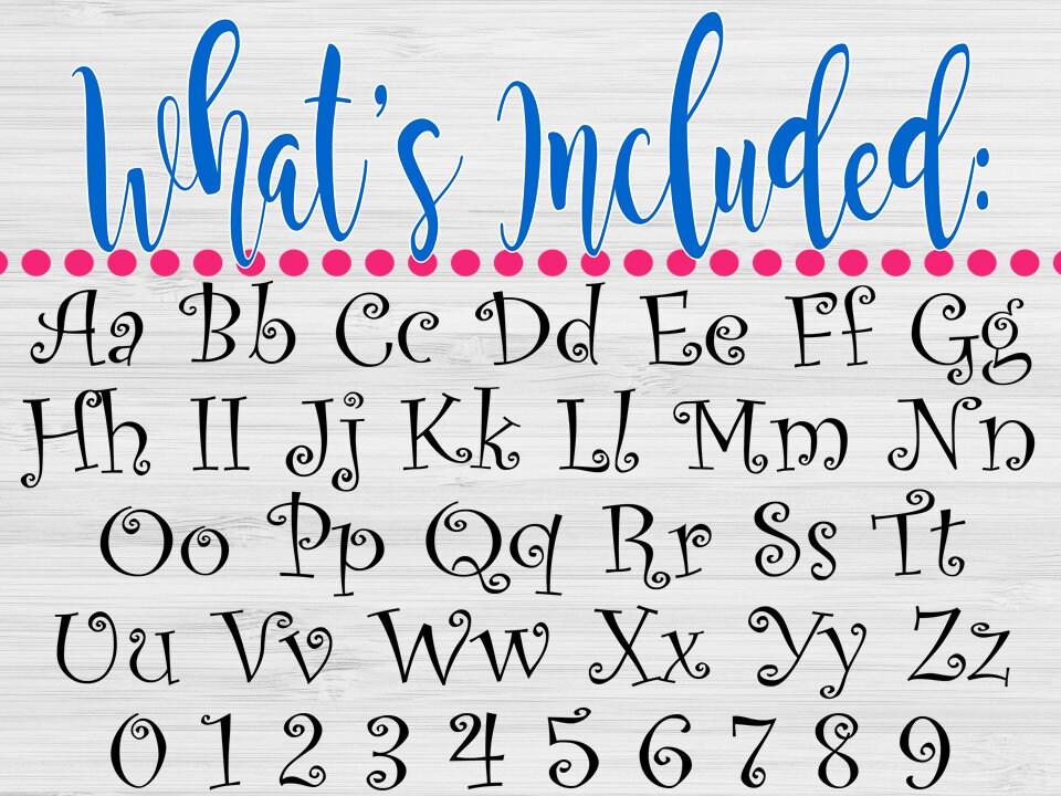 Curlz Font Design File Silhouette Studio Cricut Glowforge - Etsy Sweden