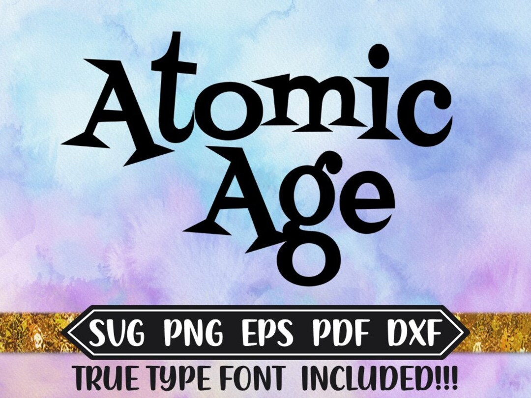 Atomic Age Font Letter Design Files Silhouette Studio Cricut - Etsy