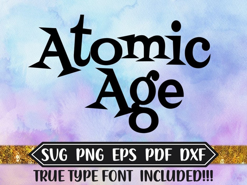 Atomic Age Font Letter Design Files Silhouette Studio Cricut - Etsy