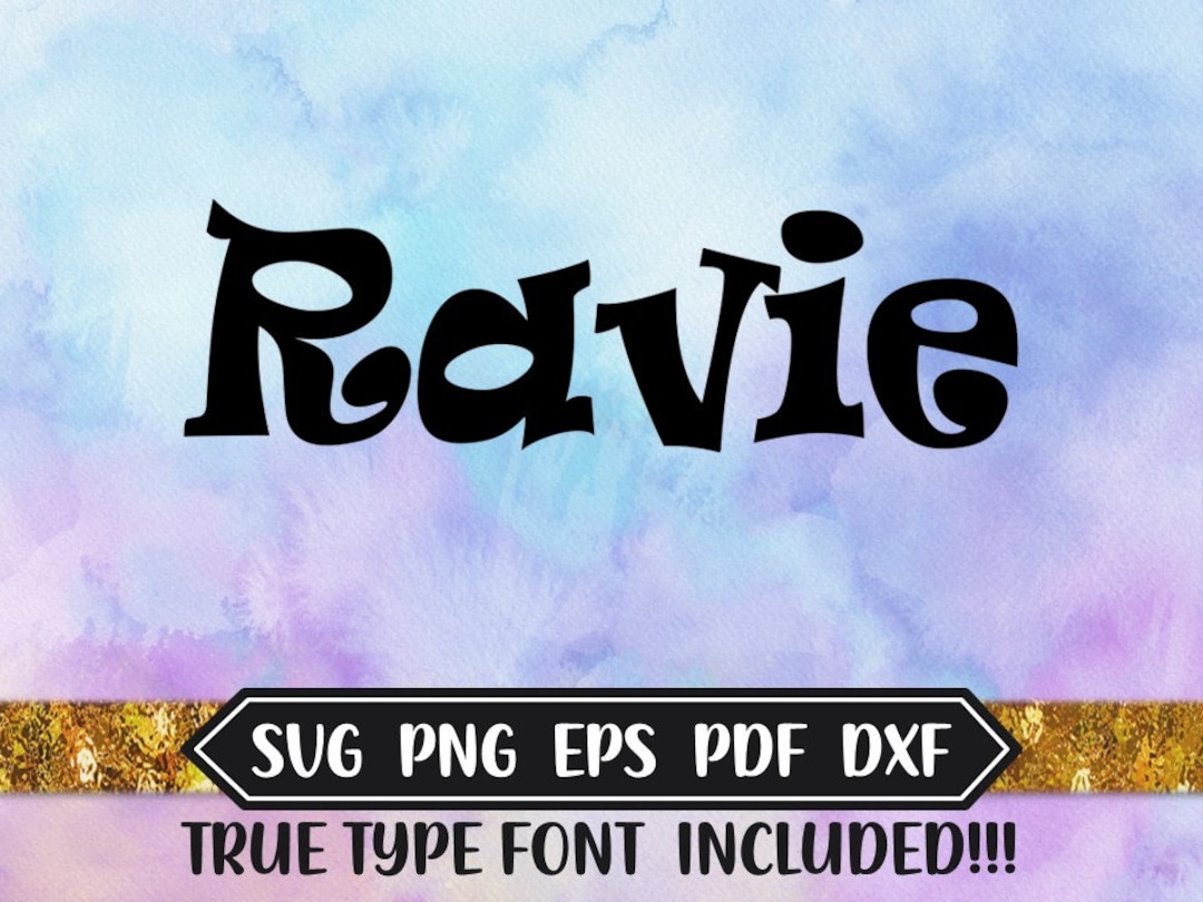 Ravie Font Design Cut File, TTF, Silhouette Studio, Cricut, Brother ...