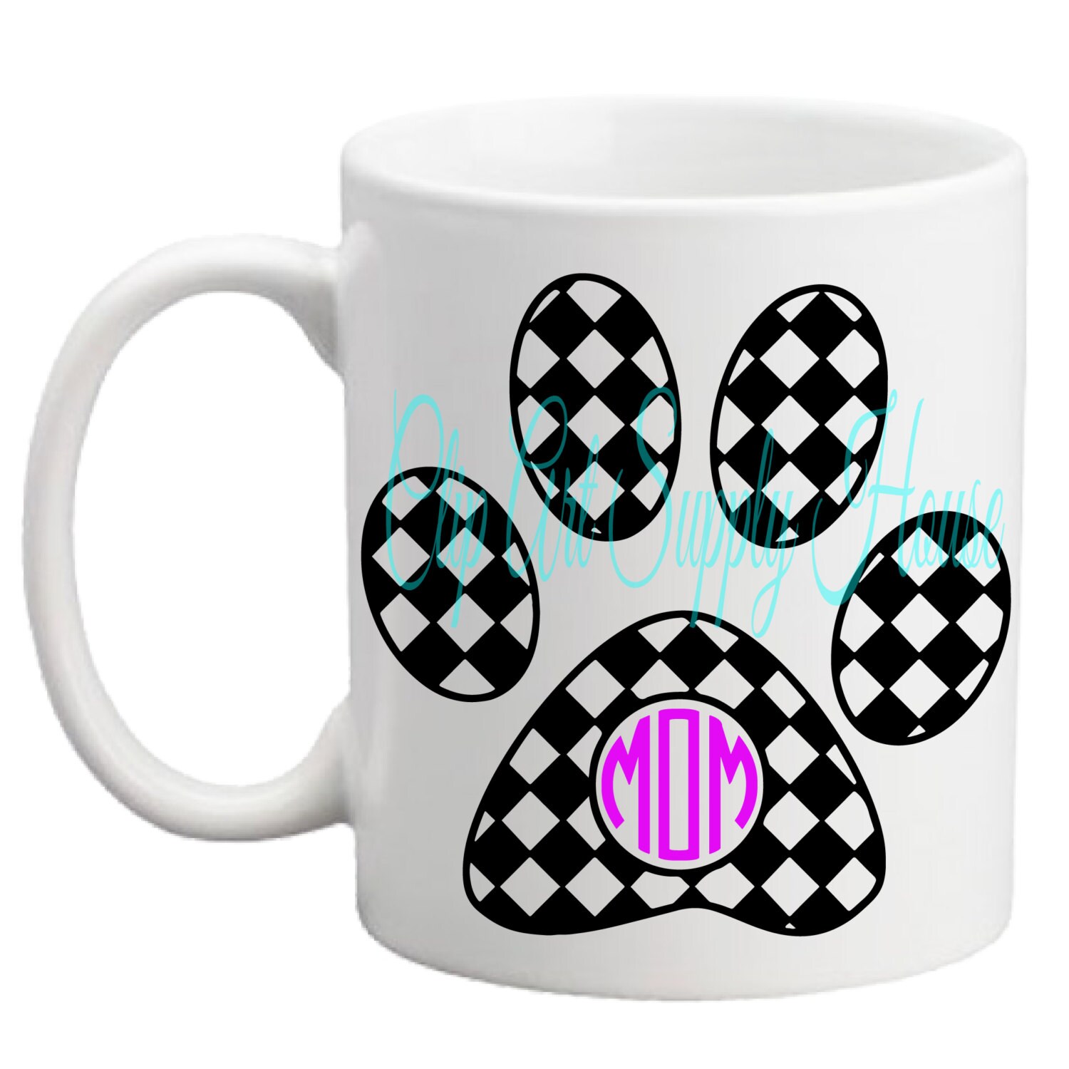 Paw Printable Monogram SVG Cut Files Paw Print Cut Files | Etsy