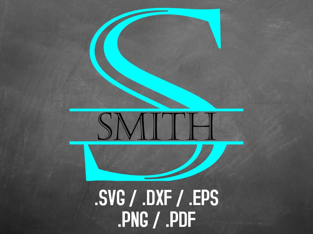 Split Svg Font Design Files, Monogram SVG Font, Silhouette Cricut Font ...