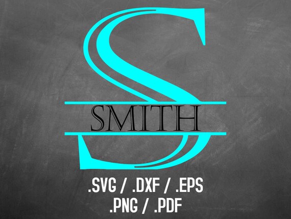 Split Svg Font Design Files Monogram SVG Font Silhouette - Etsy