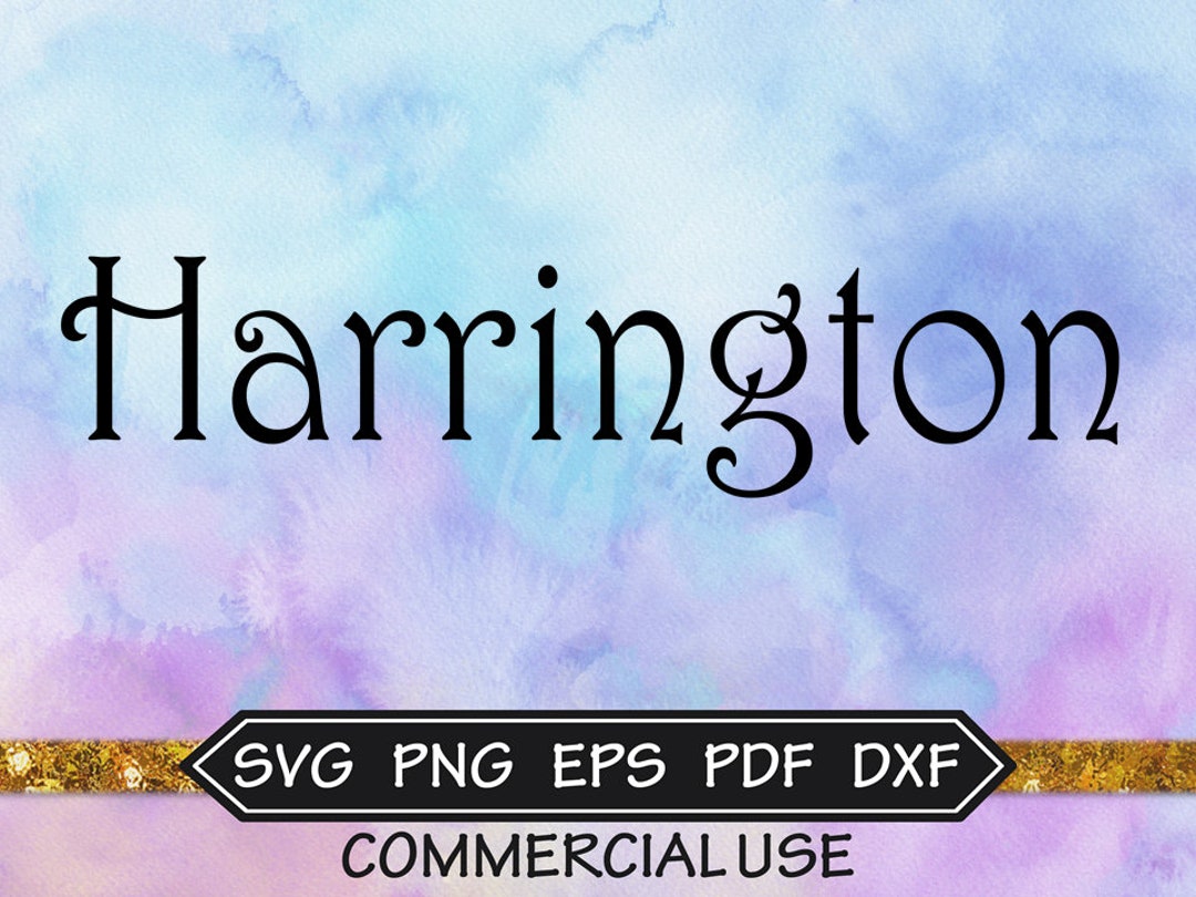 Harrington Font Design Files for Use With Your Silhouette Studio ...
