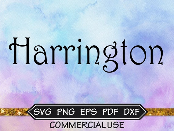 Harrington Font Design Files for Use With Your Silhouette - Etsy