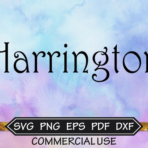 Harrington Font - Etsy