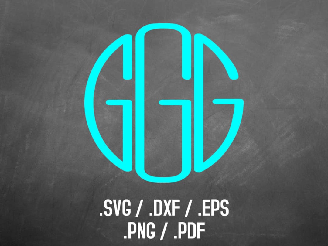 Monogram Circle SVG Alphabet Font, Monogram Silhouette Font Download ...