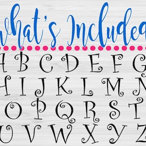 Curlz Font Design File, Silhouette Studio, Cricut, Glowforge, Dxf Files ...