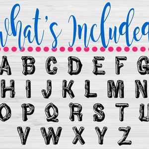 Wood SVG Font Design Files, True Type Font Download, Cricut Design ...