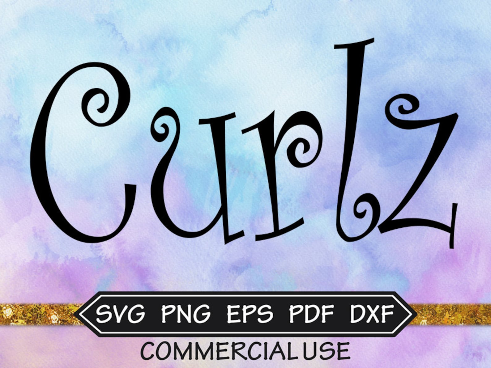 Curlz Font Design File Silhouette Studio Cricut Glowforge - Etsy