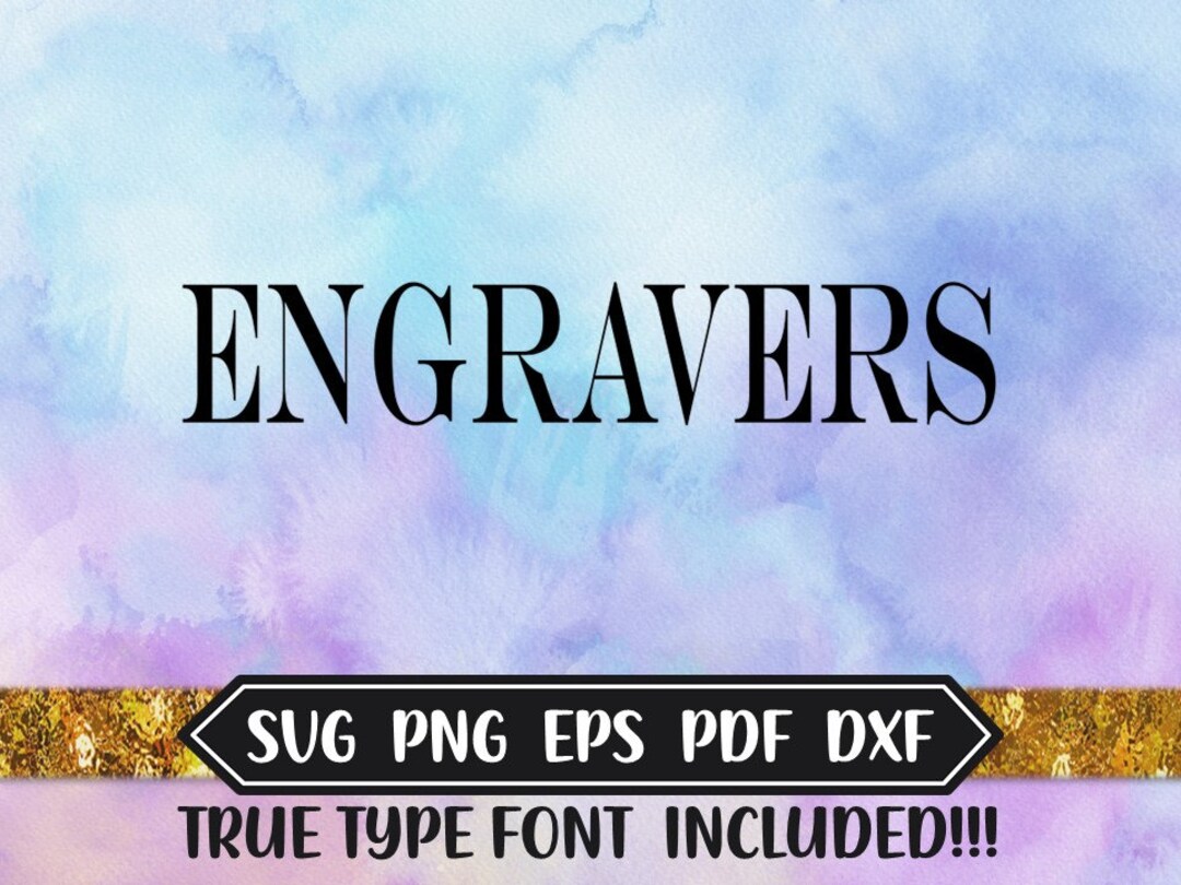 Engravers Font Design File - Silhouette Studio - Cricut - TTF Download ...