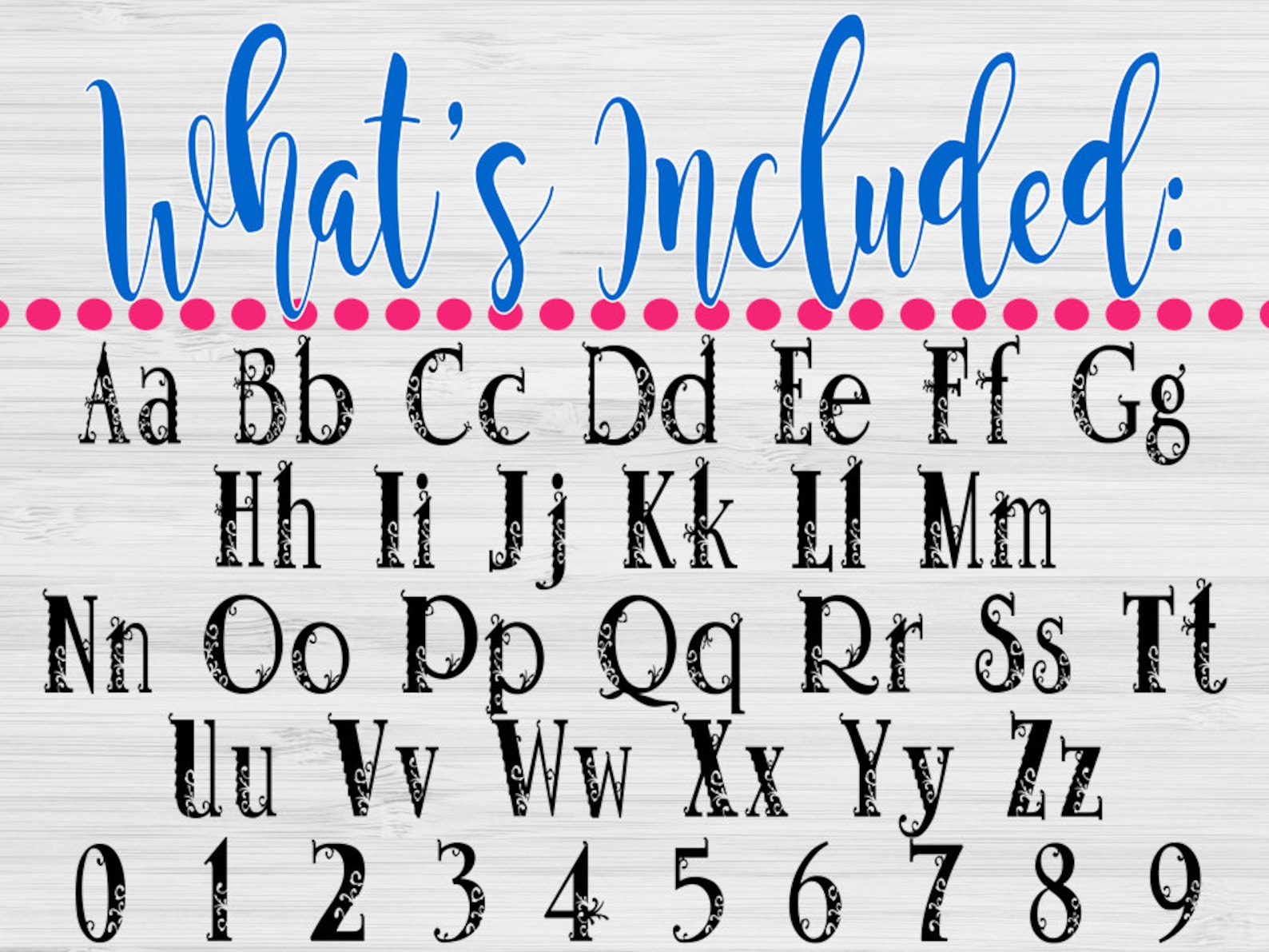 Floral Vines Font Design Files for Use With Your Silhouette or - Etsy