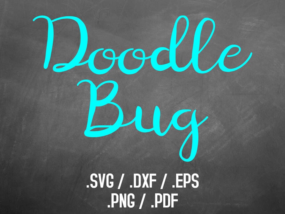 Doodle Bug Font Design Files For Use With Your Silhouette | Etsy