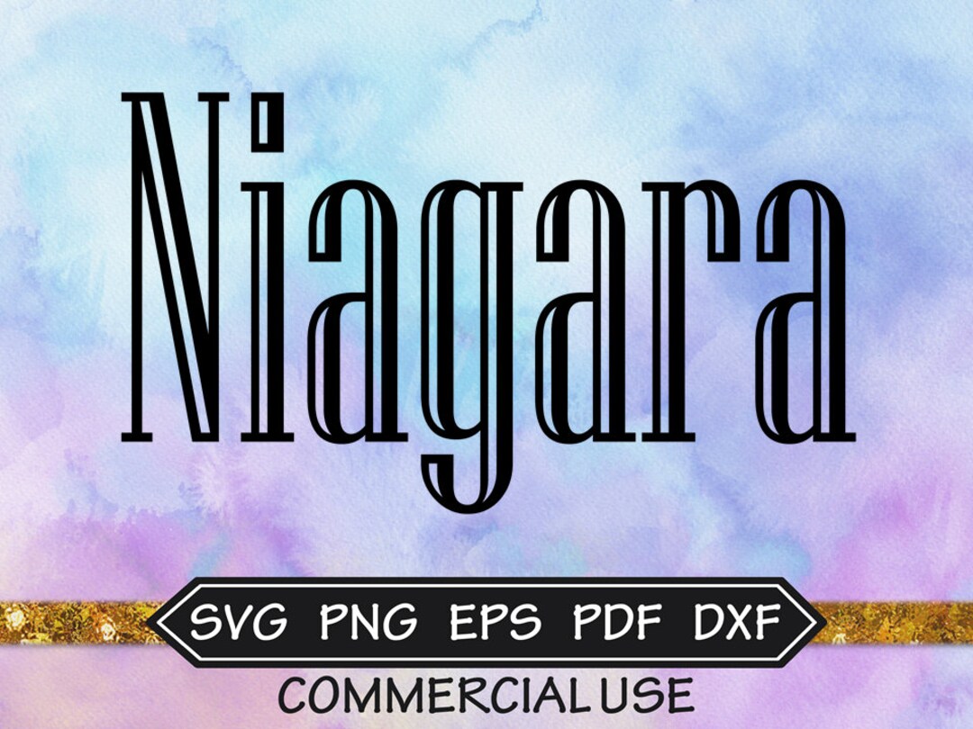 Niagara Font Design Files Silhouette Studio Cricut - Etsy