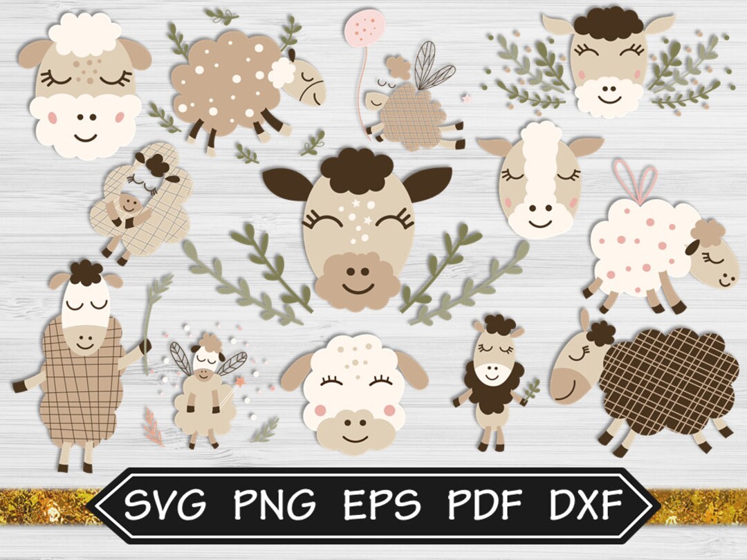 Sheep Svg Files, Baby Sheep Svg, Goat Svg, Farming Design Files ...