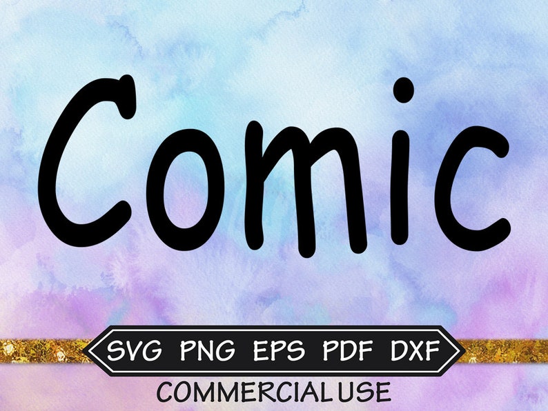 Comic Font Design Files for Use With Your Silhouette Studio | Etsy