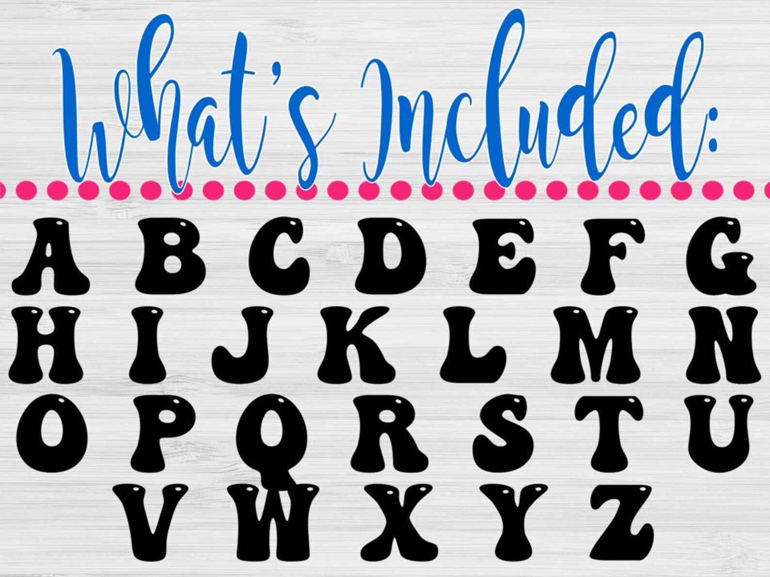 Groovy TTF Font Download, Svg Retro Alphabet, Silhouette Studio, Cricut ...
