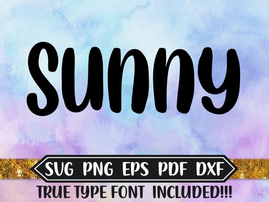 Sunny Font Design Files for Use With Your Silhouette Studio - Etsy