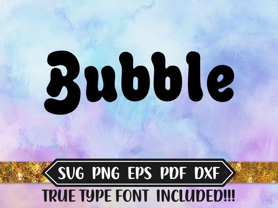 Bubble True Type Font , TTF Instant Download, Silhouette Studio, Cricut ...