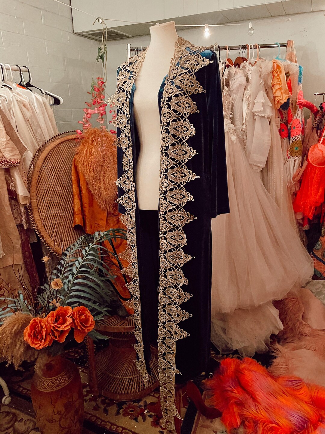 Royal Blue Velvet Robe - Etsy