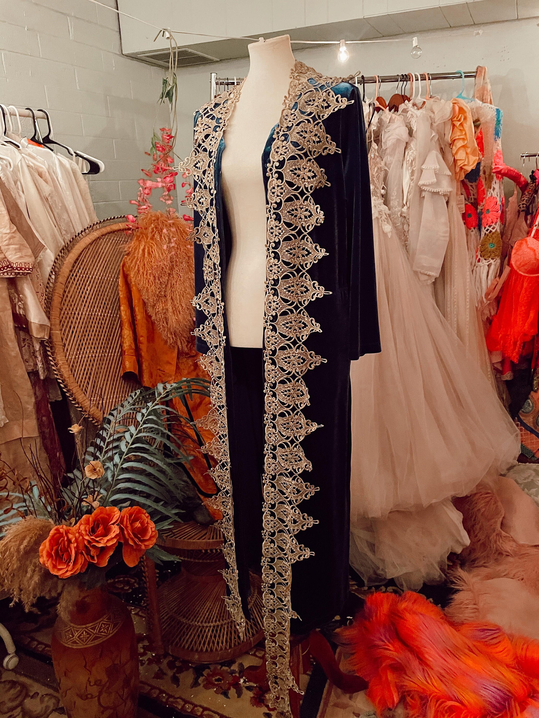 Royal Blue Velvet Robe - Etsy