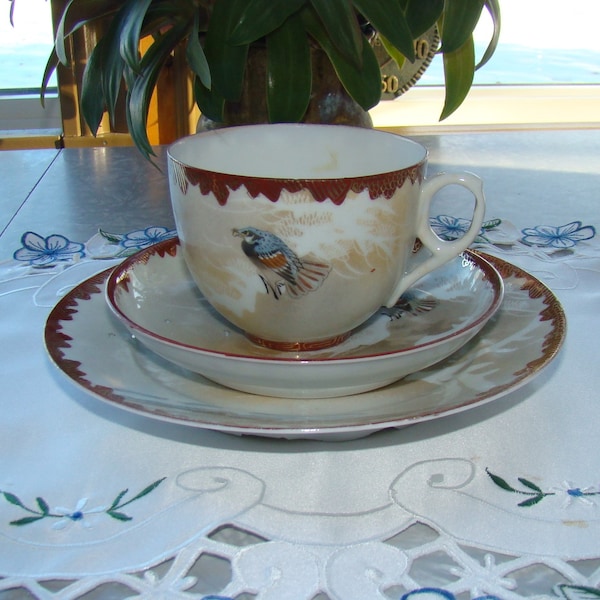 Japanese Kutani Eggshell Porcelain Tea Set - Etsy