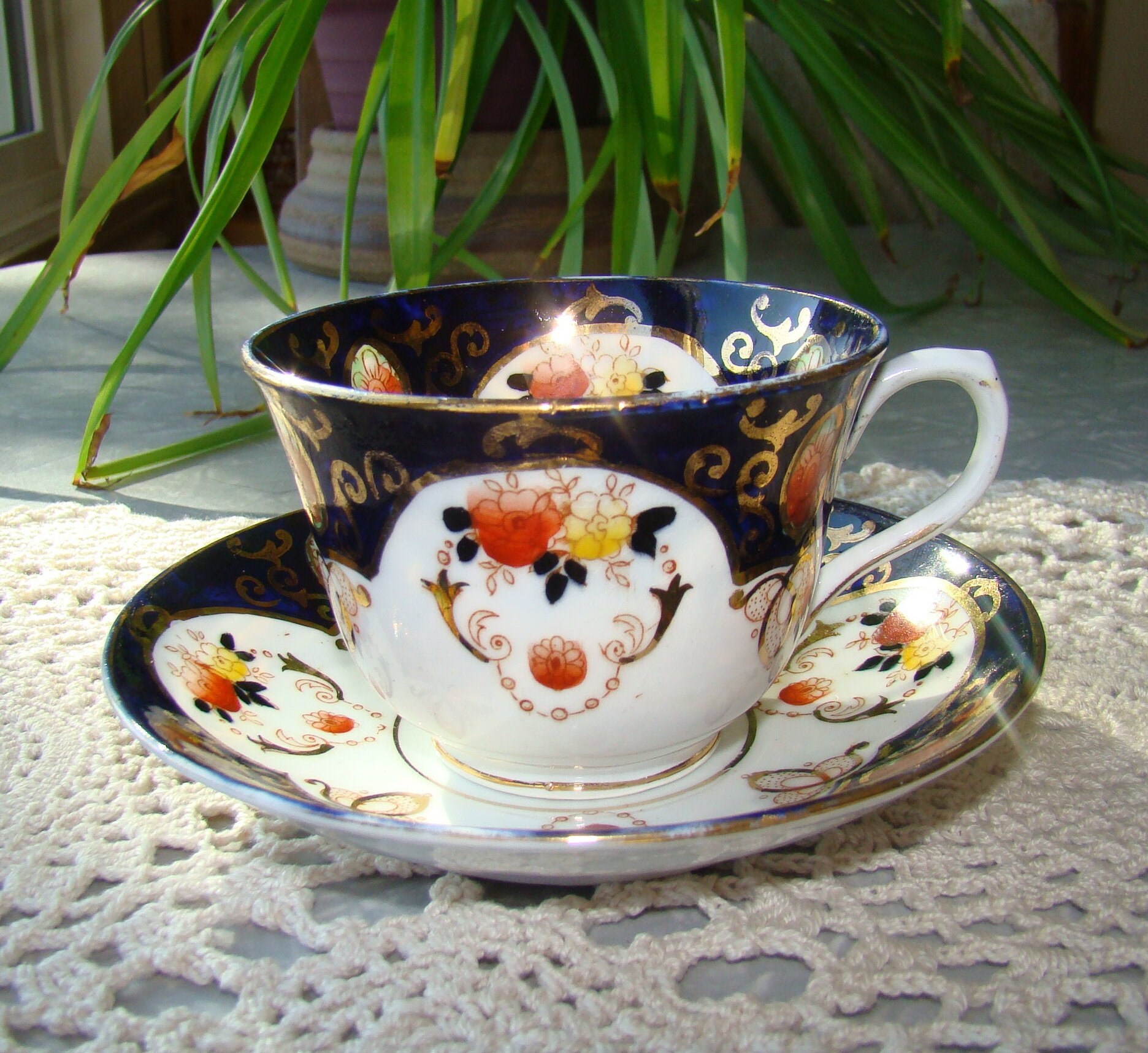 Melba Bone China Vintage Tea Cup and Saucer Hand Painted | Etsy