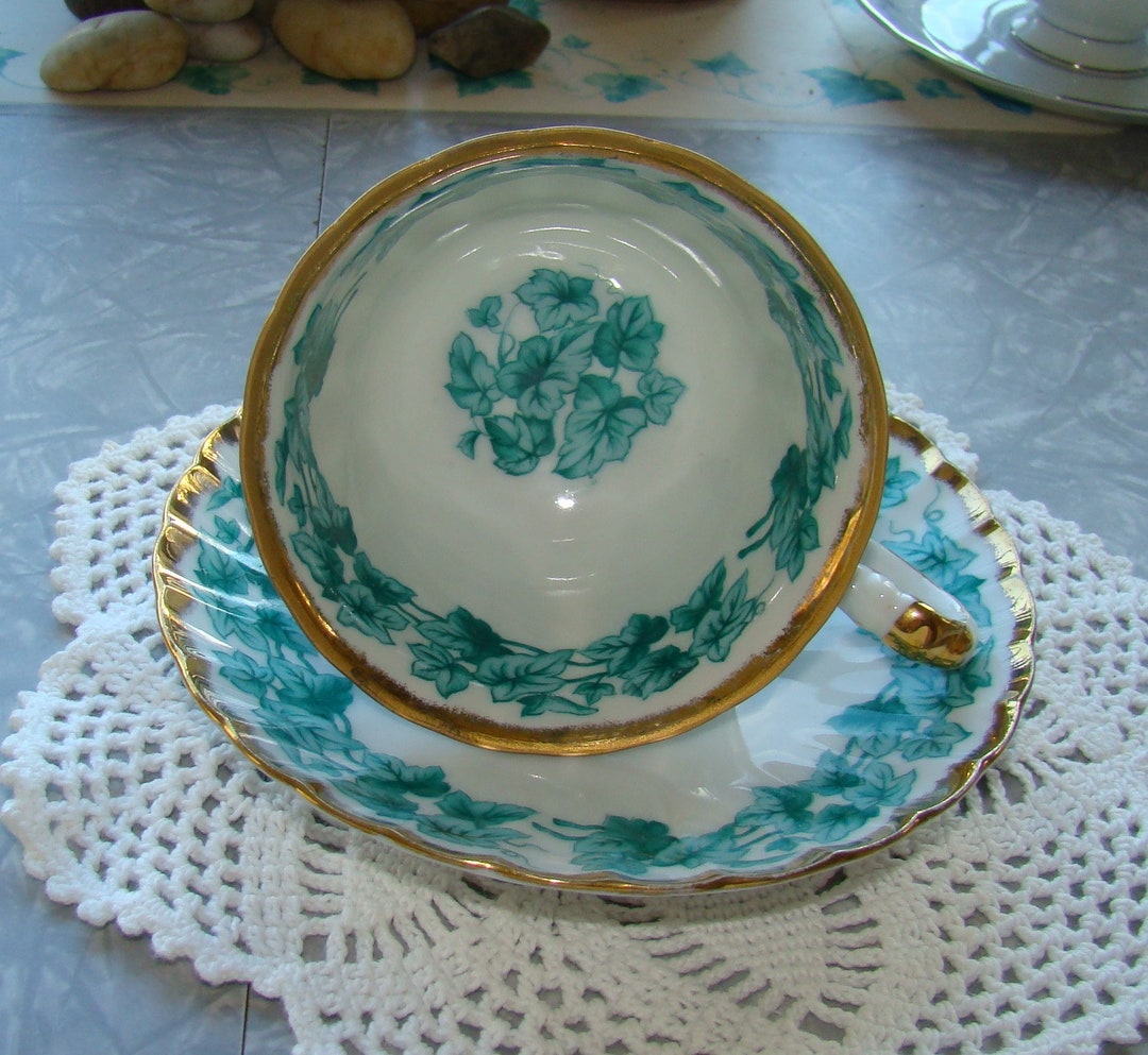 Shafford Japan Hand Decorated Bone China - Vintage Ribbed Tea Cup and ...